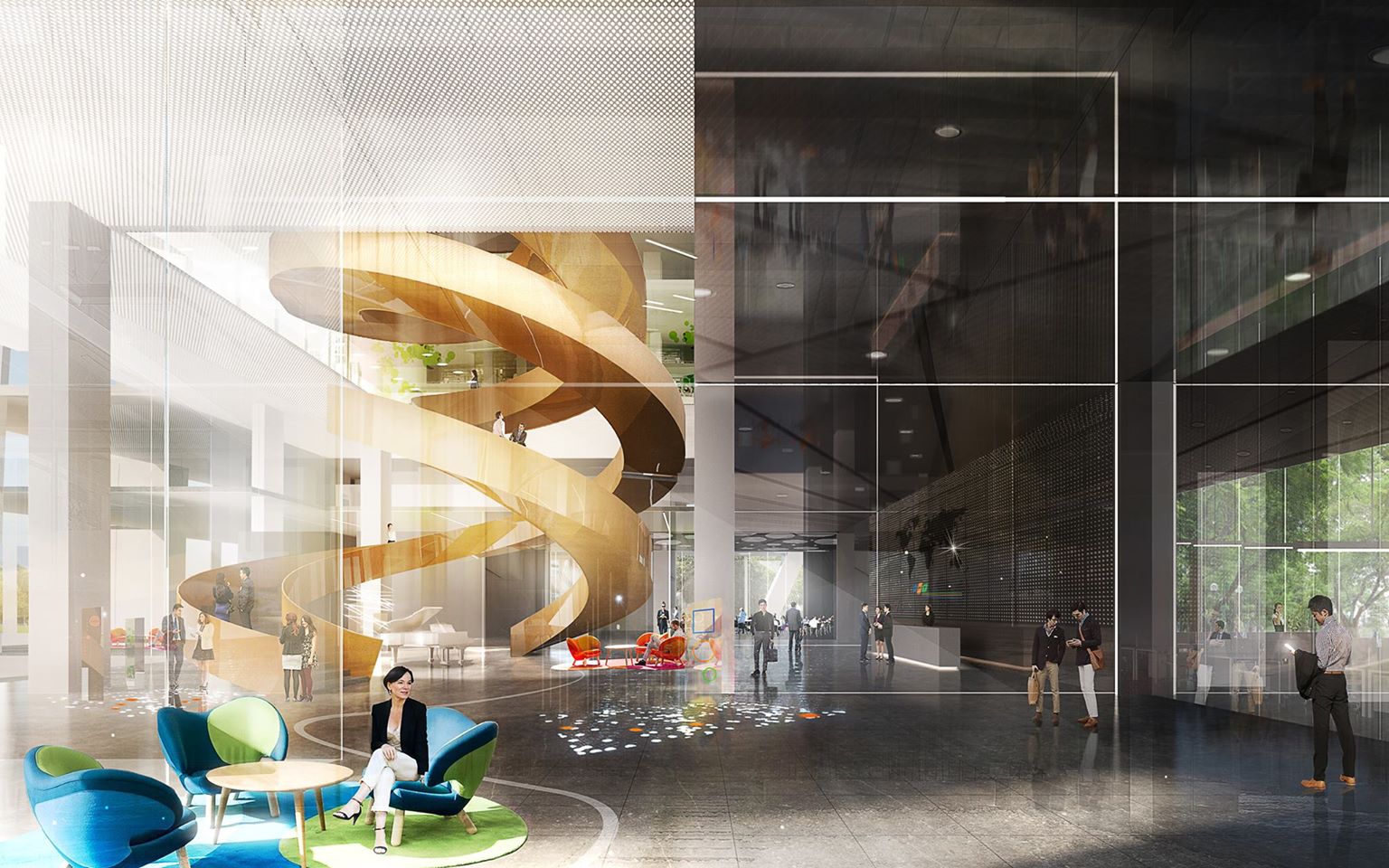 Atrium in medium-sized office buildings - HOMA