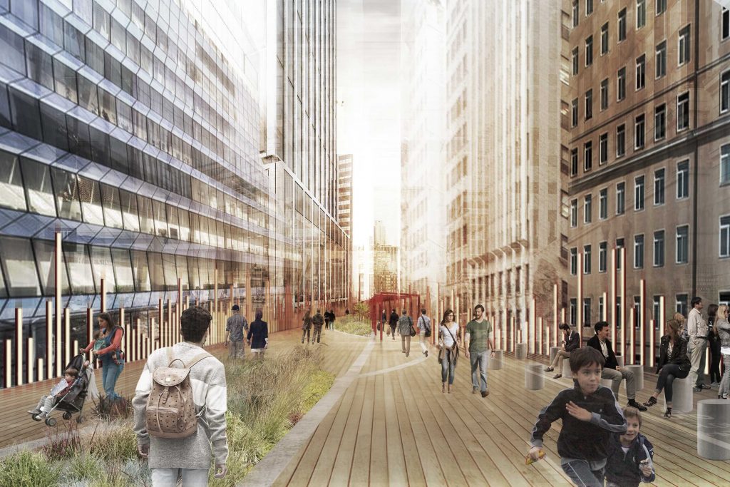 Bridge connecting urban landscape - HOMA